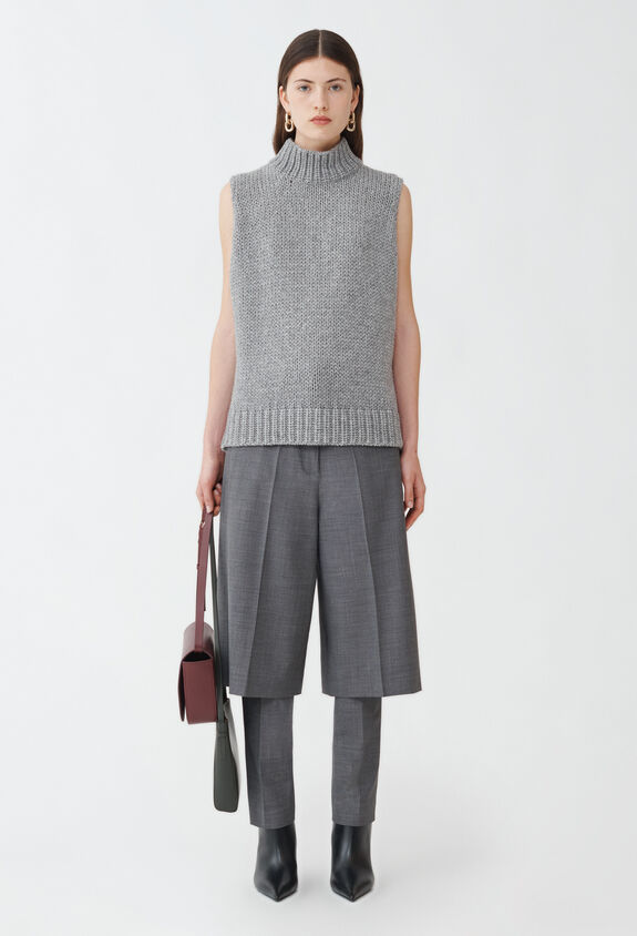 PLATINUM RIBBON KNITTED TANK TOP WITH BACK OPENING for Women | Fabiana ...